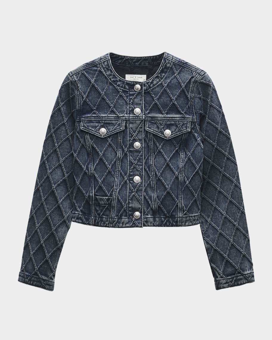 Rag & Bone Cora Quilted Denim Jacket | Neiman Marcus