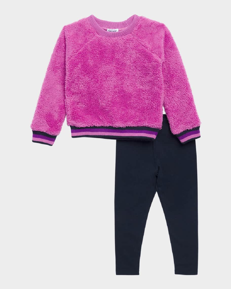 Splendid Girl's Fuzzy Sweatshirt & Leggings Set, Size 2-6 | Neiman Marcus