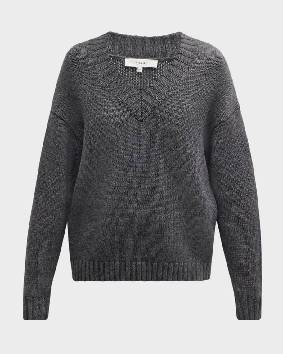FRAME Chunky Wool-Cashmere Sweater | Neiman Marcus