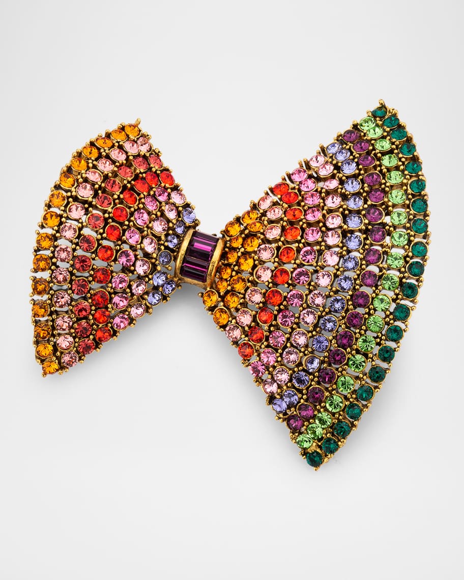 Elizabeth Cole Bow Crystal Pin | Neiman Marcus