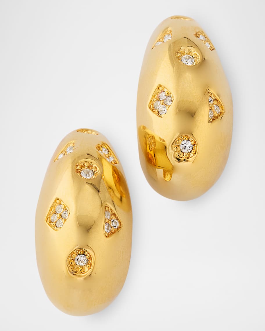 Elizabeth Cole Bettina Crystal Hoop Earrings | Neiman Marcus