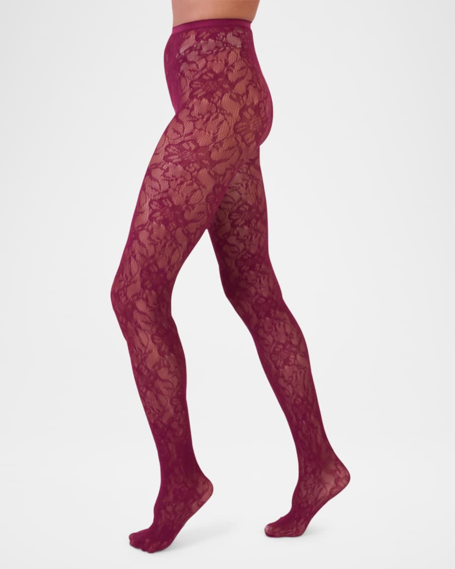 Stems Eden Floral Mesh Tights | Neiman Marcus