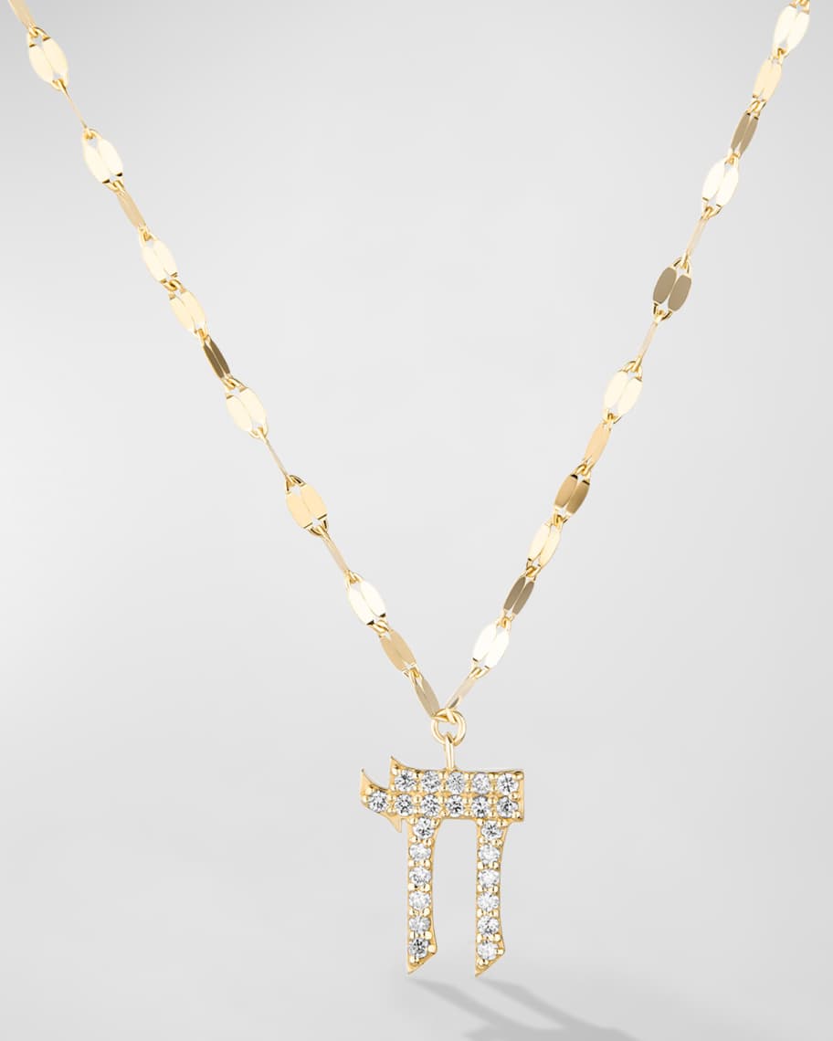 LANA Flawless Chai Pendant Necklace with Jump Ring, 16-18"L | Neiman Marcus
