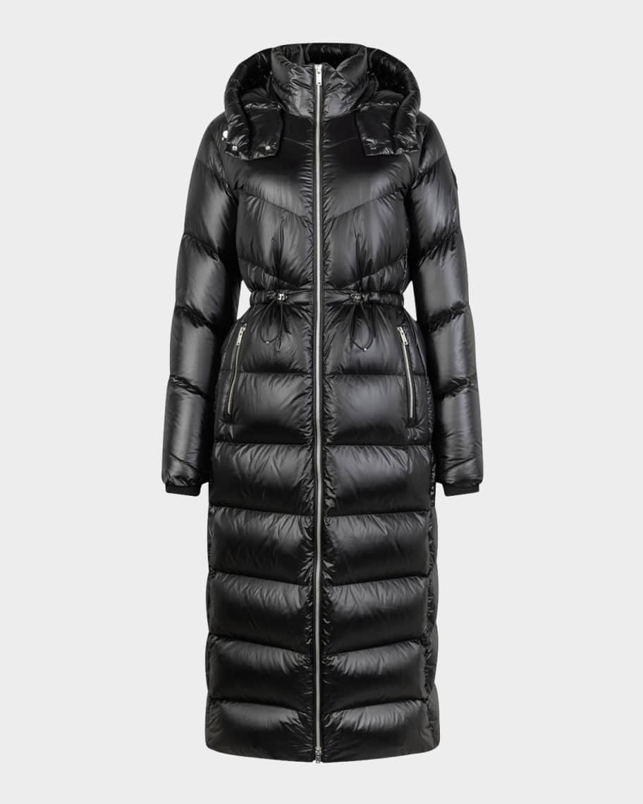 Moose Knuckles Belle Long Shiny Puffer Coat | Neiman Marcus
