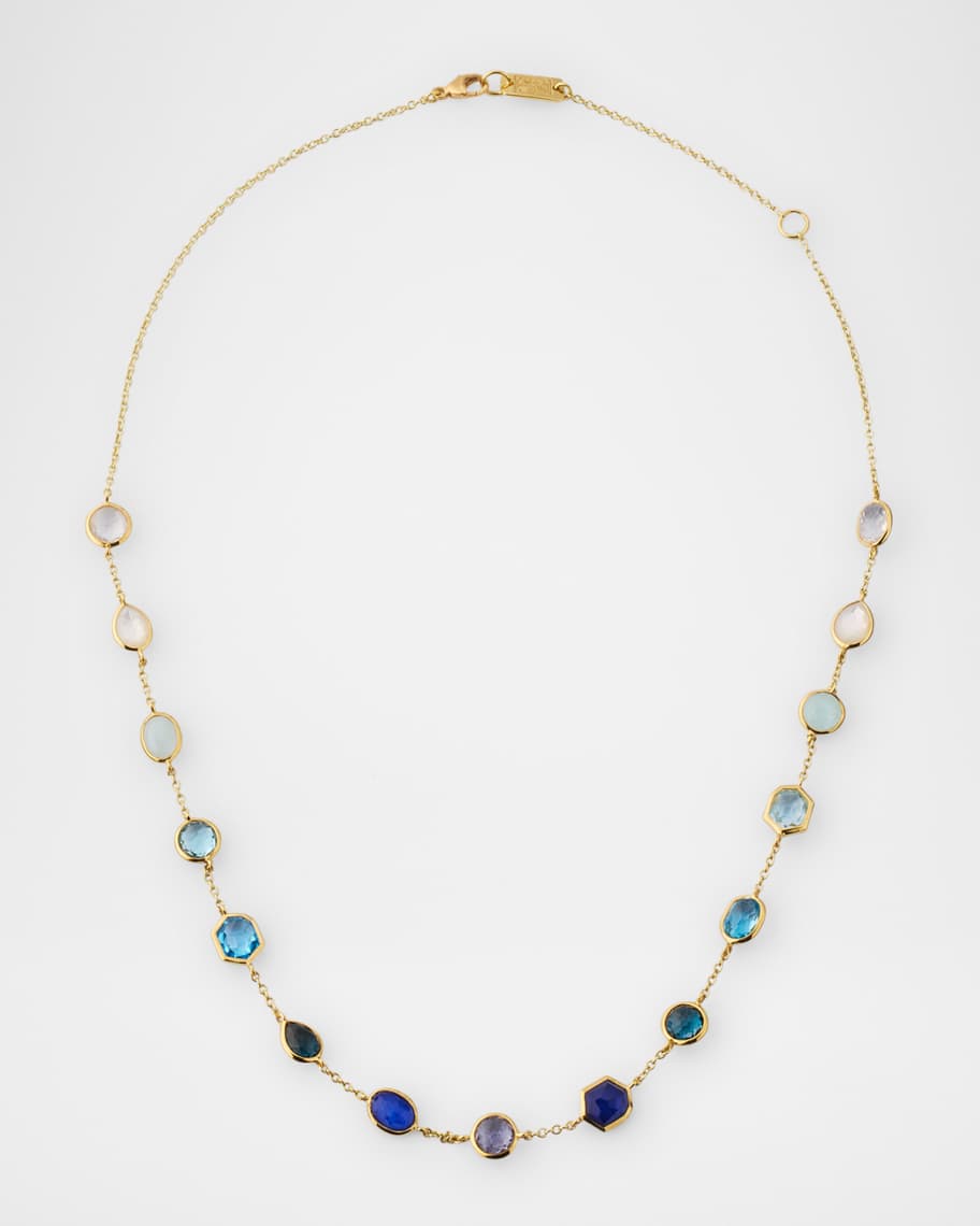 Ippolita Rock Candy Mare 15-Stone Station Chain Necklace in 18K Gold ...