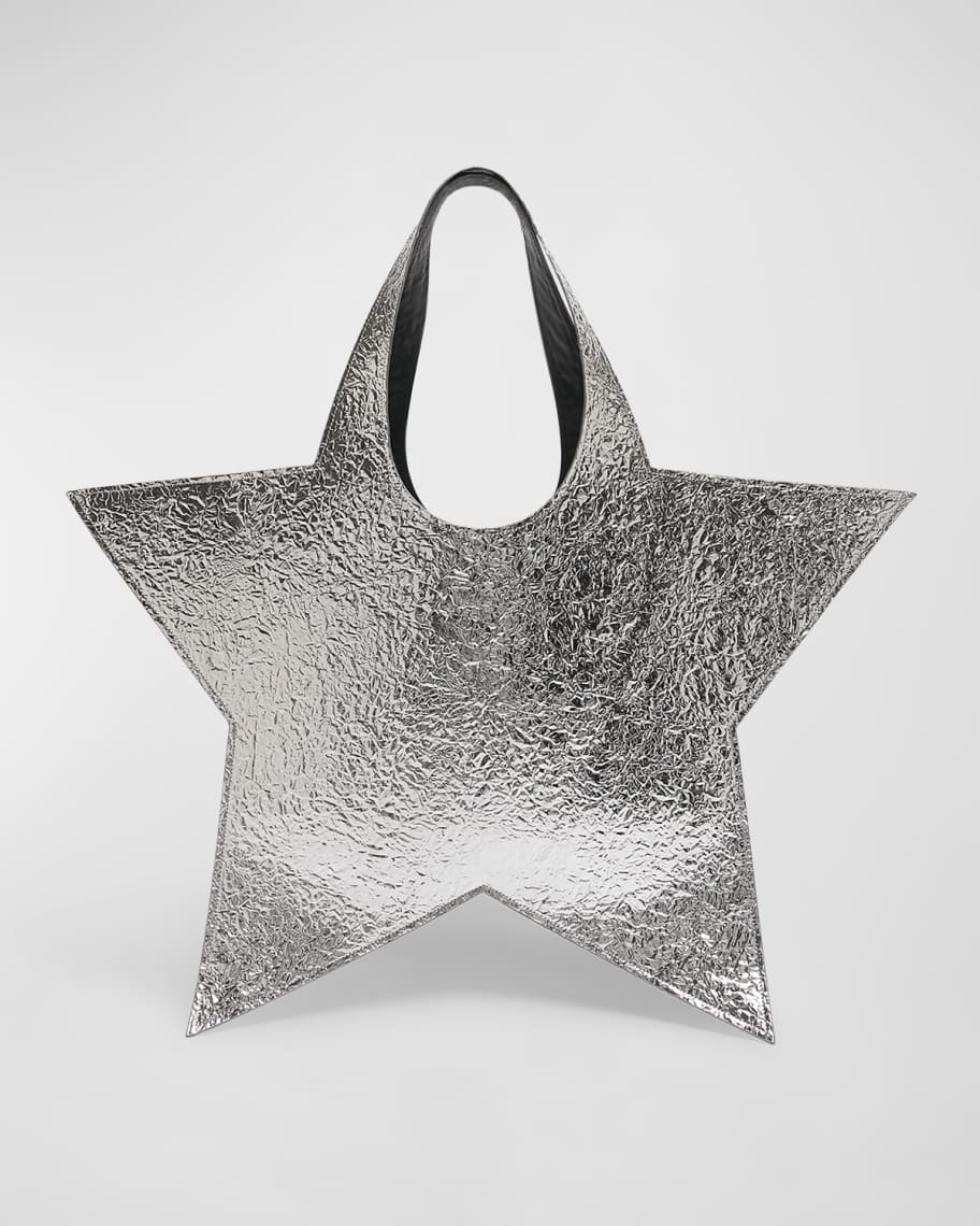 Coperni Star Foil Leather Tote Bag | Neiman Marcus