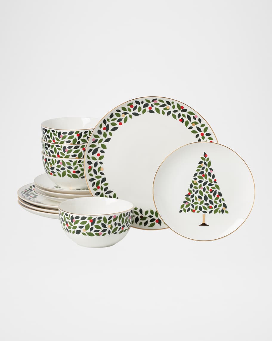 kate spade new york evergreen 12-piece dinnerware set | Neiman Marcus