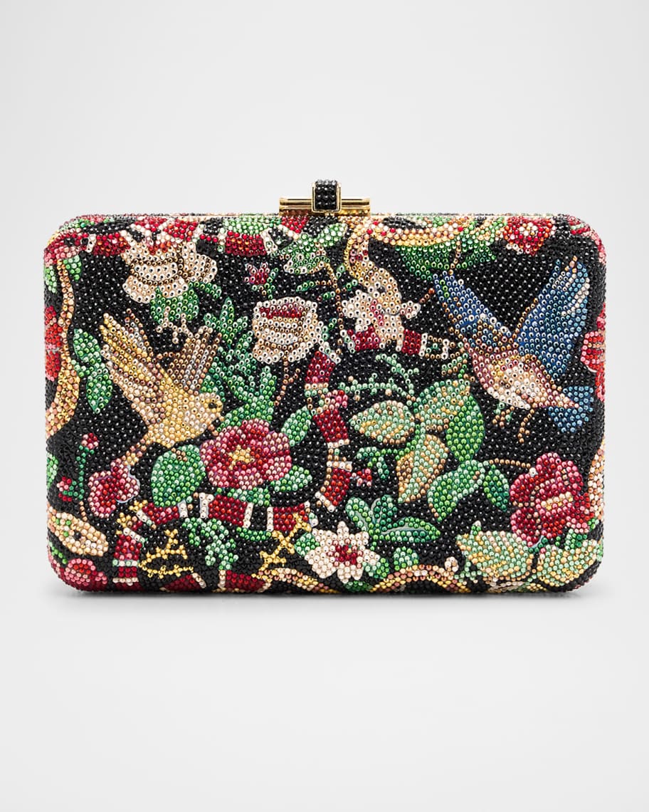 Judith Leiber Couture Snake Allegory Slim Slide Crystal Minaudiere ...
