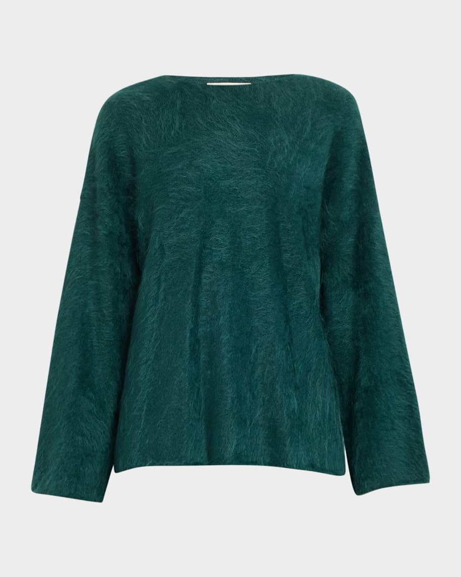 Jason Wu Collection Brushed Cashmere Knit Crewneck Sweater | Neiman Marcus