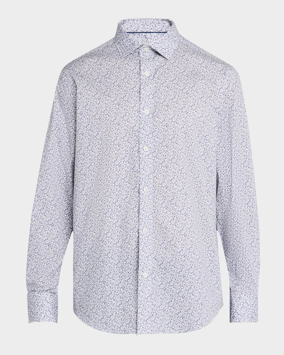 Bugatchi Men's Axel Mosaic Sport Shirt | Neiman Marcus