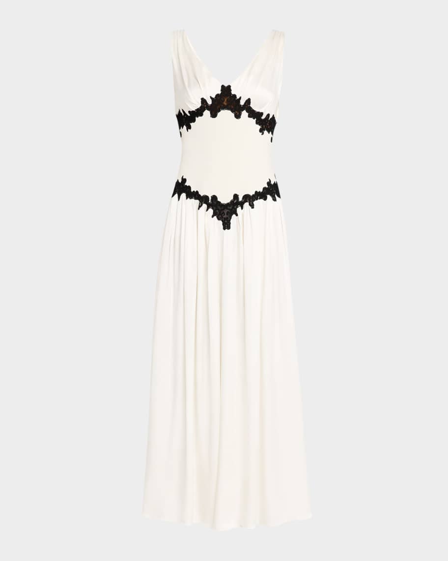 Gabriela Hearst Highland Lace Drop-Waist Sleeveless Maxi Dress | Neiman ...