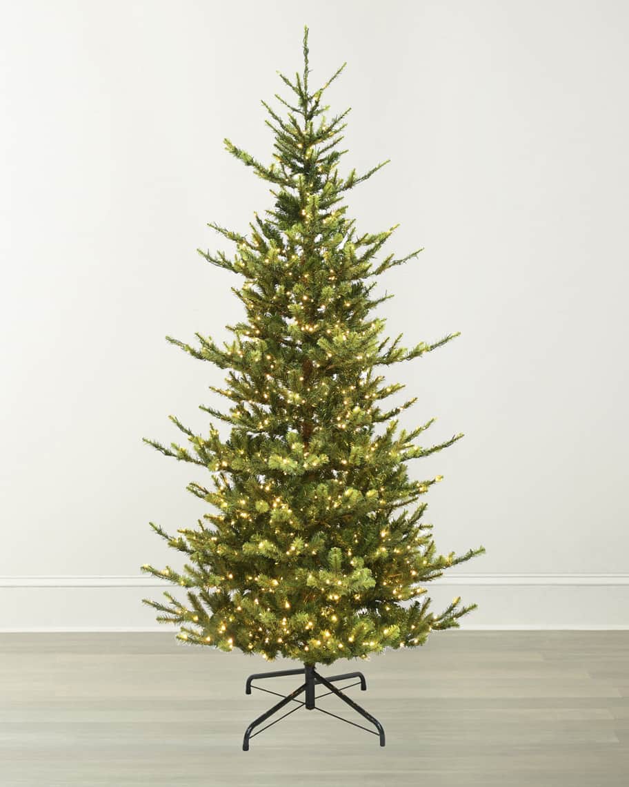 Winward Home Deluxe Village Mix Pine 9' Slim Pre-Lit Christmas Tree ...