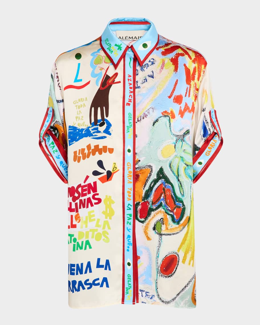 ALEMAIS La Charrasca Silk Shirt | Neiman Marcus