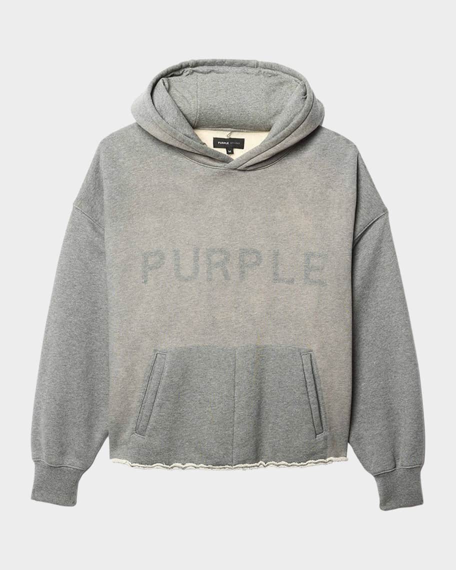 PURPLE Men's Logo Heavyweight Fleece Hoodie | Neiman Marcus