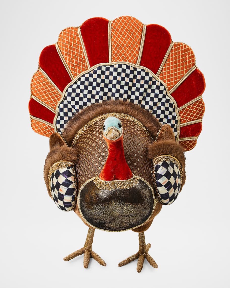 MacKenzie-Childs Autumnology Velvet Turkey Figurine | Neiman Marcus