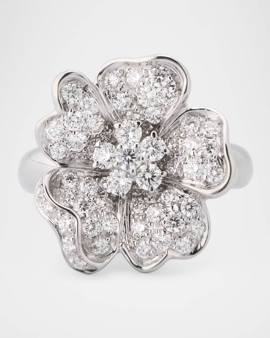 Leo Pizzo Flora 18K White Gold Diamond Ring | Neiman Marcus