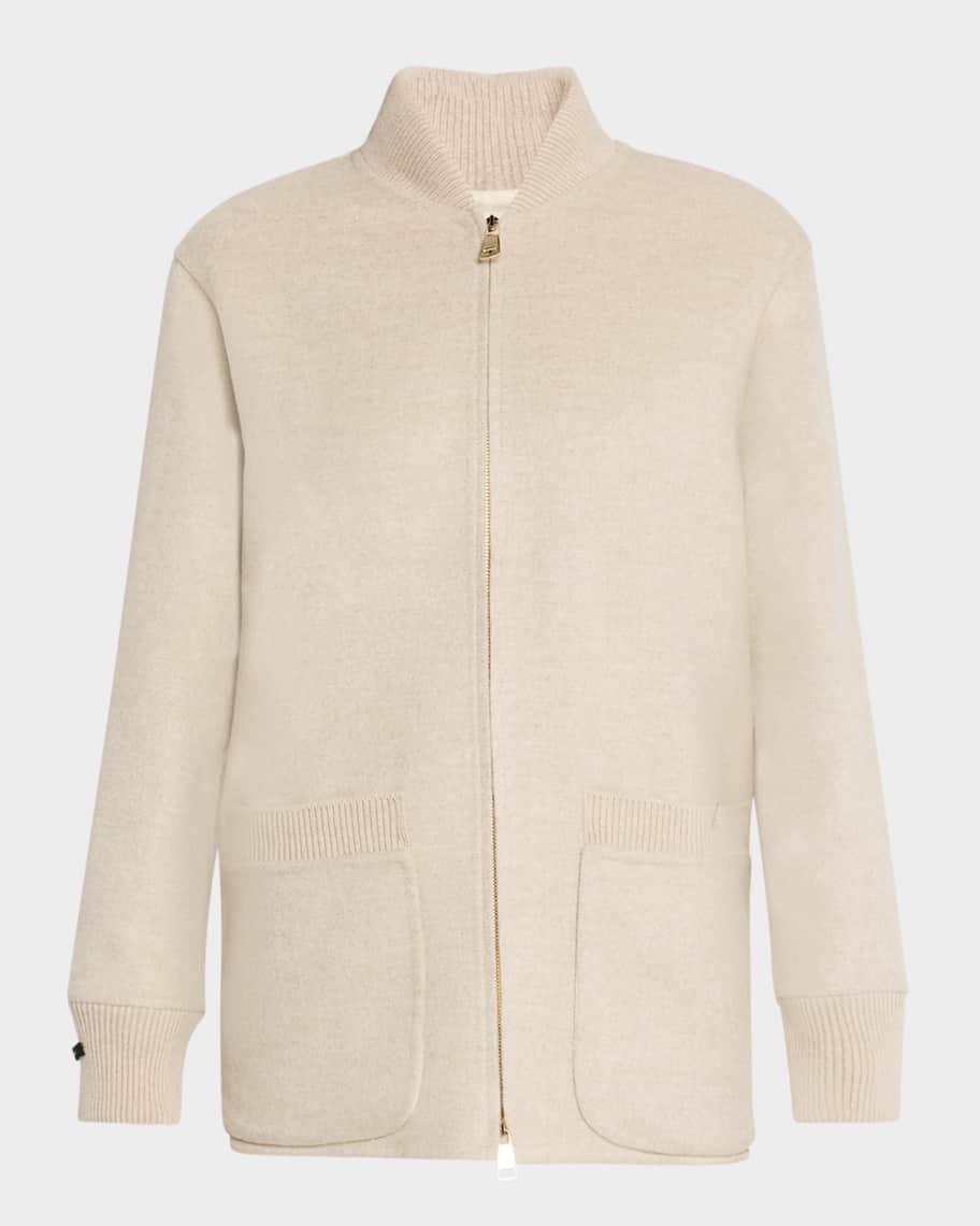 MANZONI24 Loro Piana Cashmere-Blend Jacket | Neiman Marcus