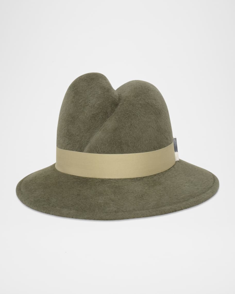 Gigi Burris Nell Rabbit Hair Fedora Hat | Neiman Marcus