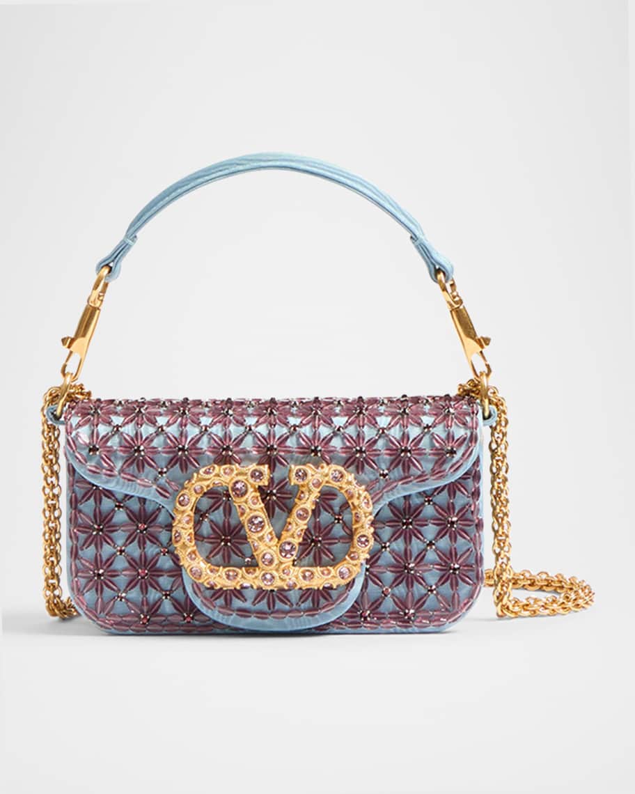 Valentino Garavani Loco Small Crystal Shoulder Bag | Neiman Marcus