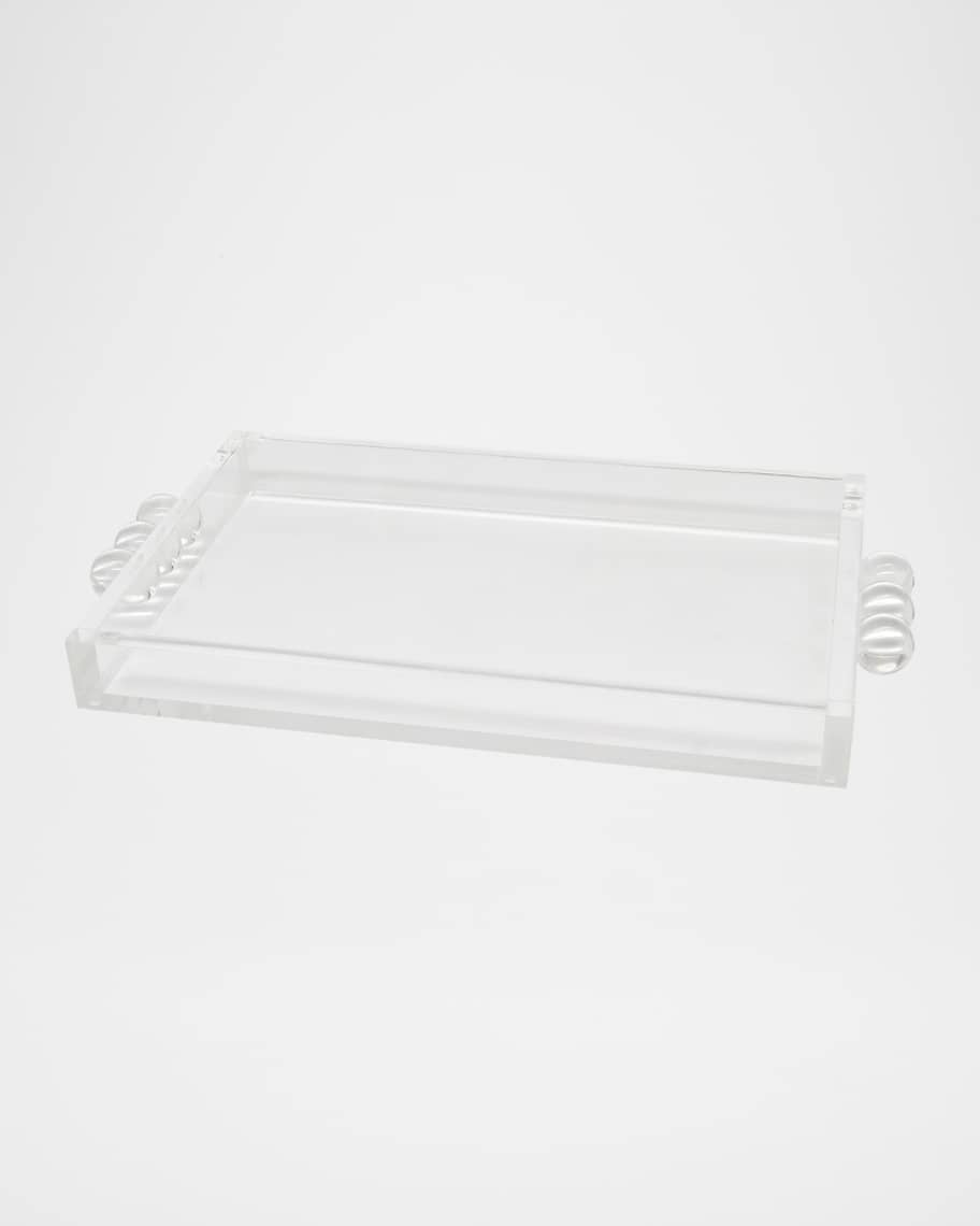 Tizo Clear Lucite Tray with Bubble Handles | Neiman Marcus