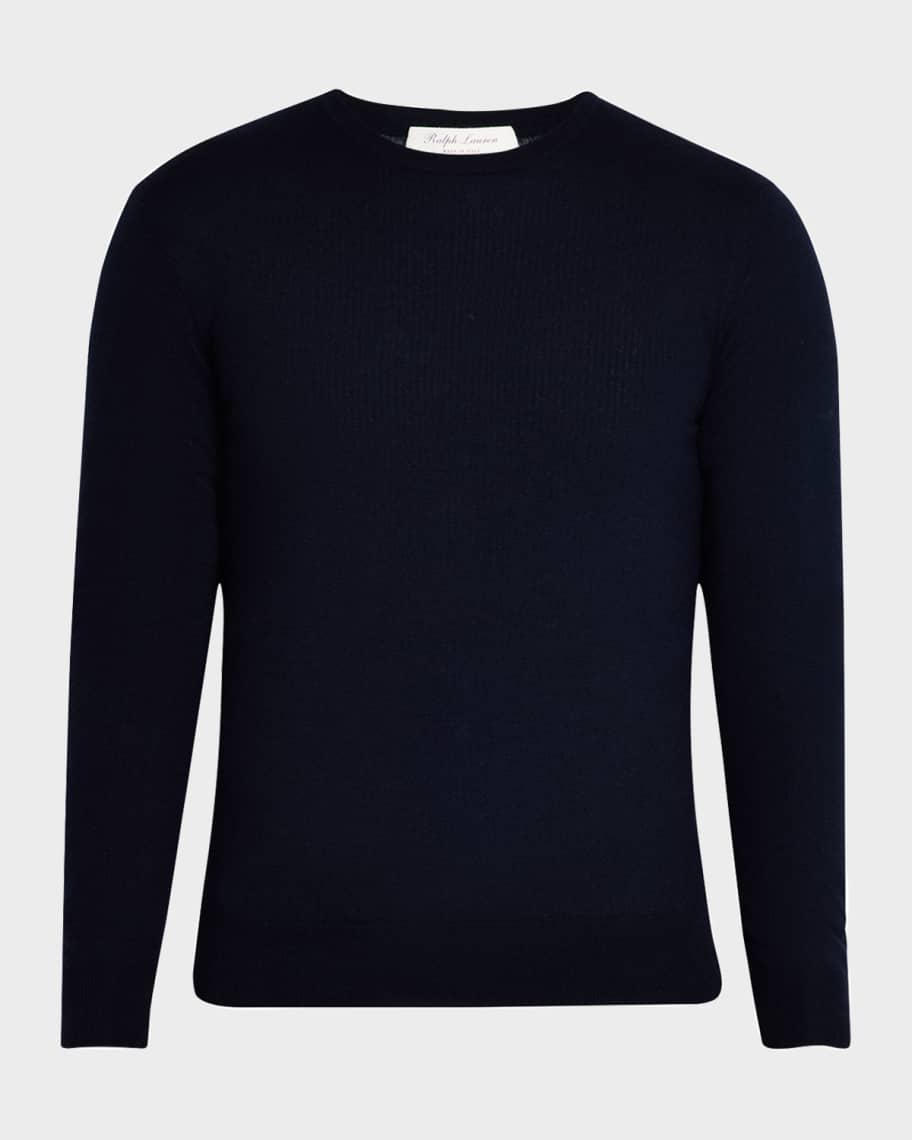 Ralph Lauren Purple Label Men's Cashmere Crewneck Sweater | Neiman Marcus