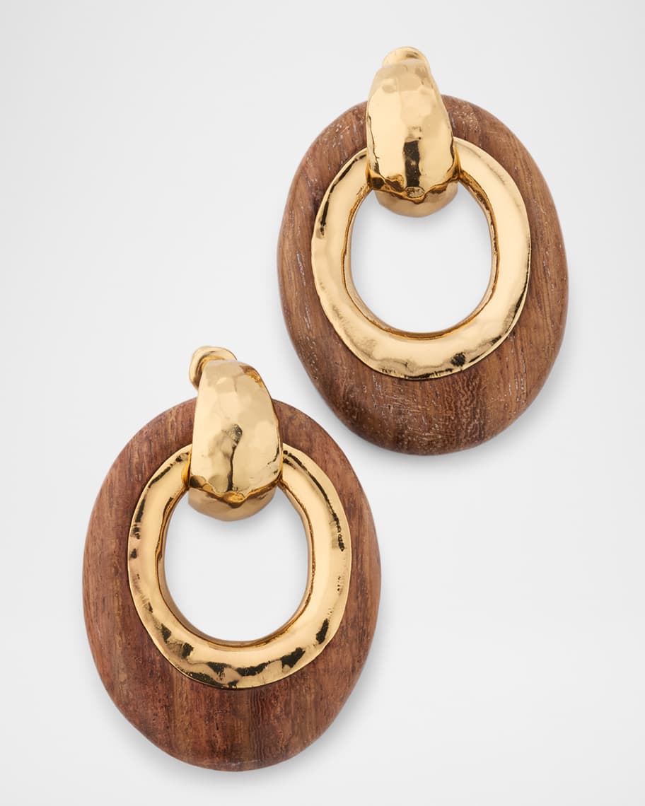 Gas Bijoux Bo Selva Wood Earrings | Neiman Marcus