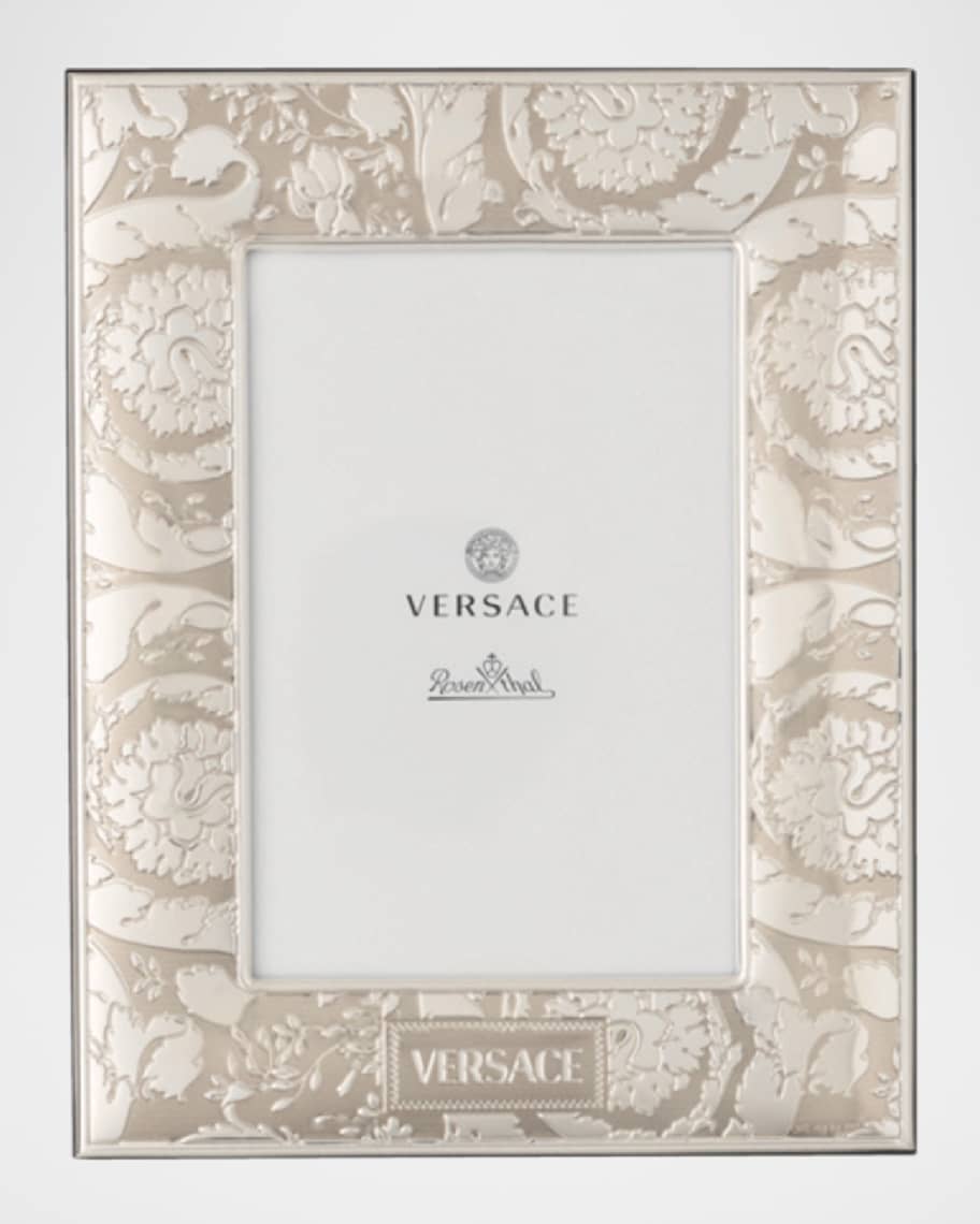 Versace VHF12 Silver Picture Frame, 4" x 6" | Neiman Marcus