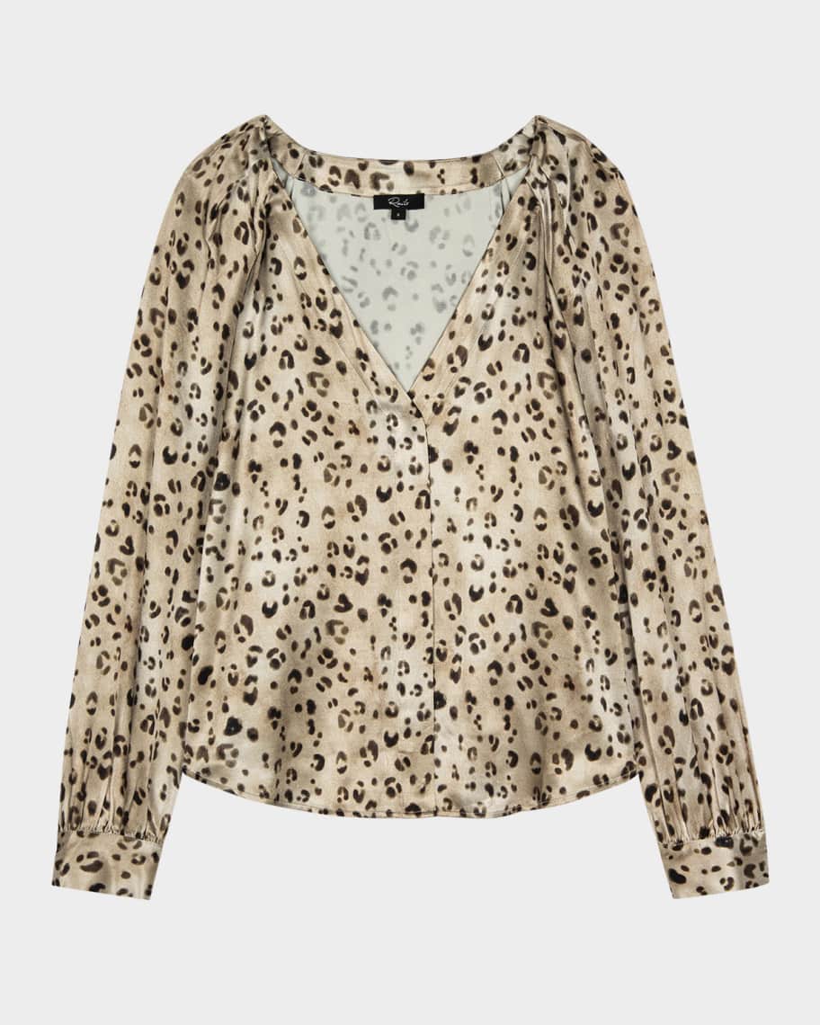 Rails Sandra Leopard Blouse | Neiman Marcus