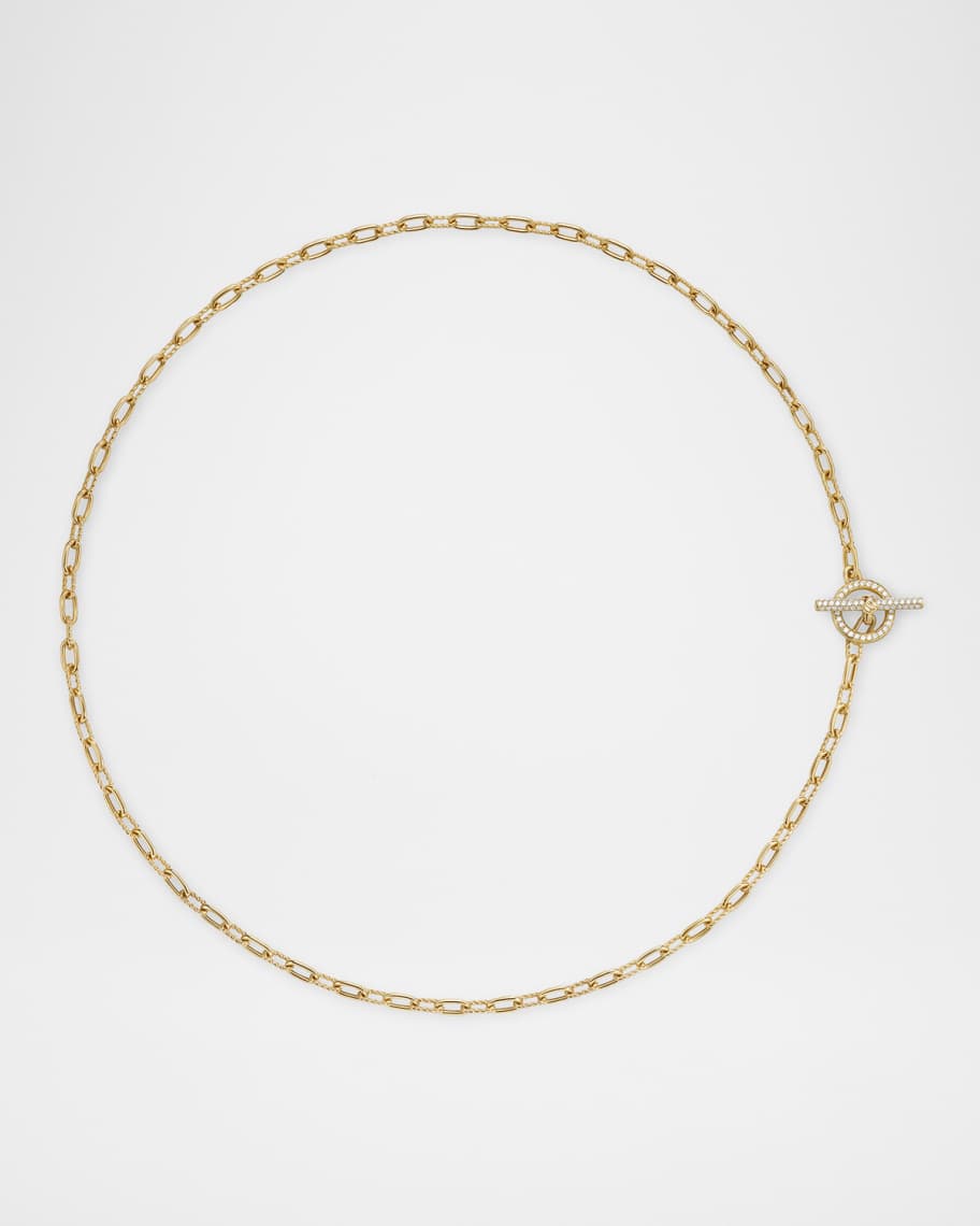 David Yurman Madison Chain Necklace with Diamonds in 18K Gold, 3mm, 16 ...