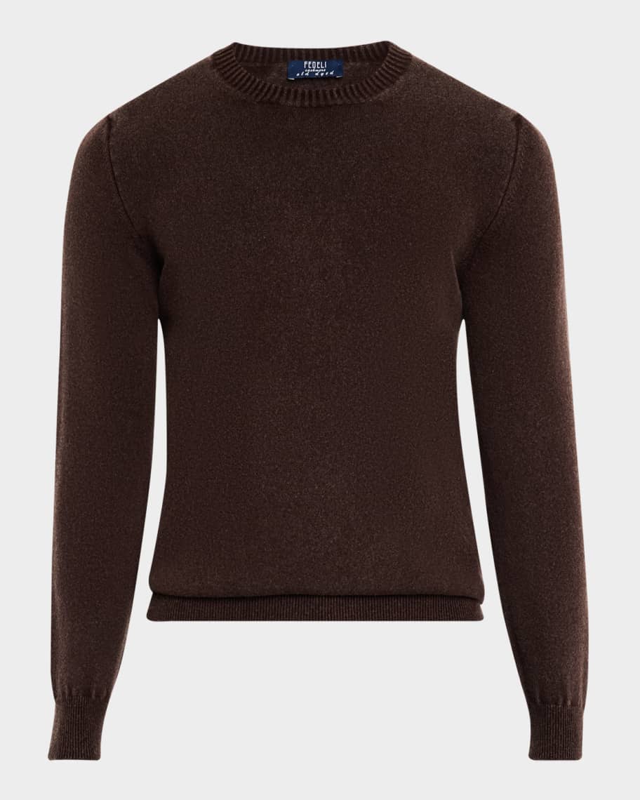 Fedeli Men's Frosted Cashmere Crewneck Sweater | Neiman Marcus