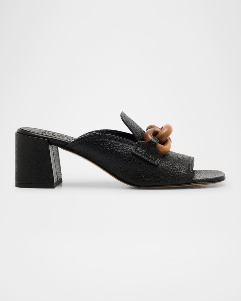 Pedro Garcia Umita Leather Chain Loafer Mules | Neiman Marcus