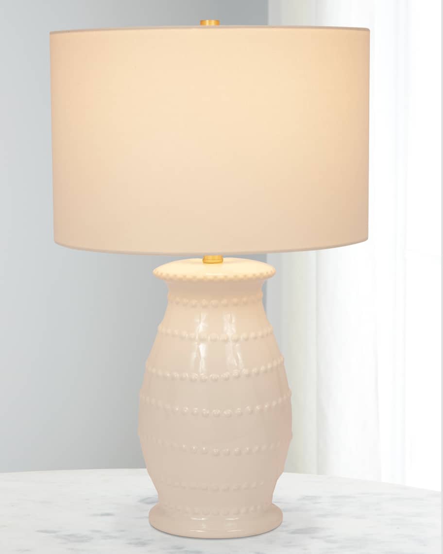 Old World Design Caleb Ceramic Table Lamp with Linen Shade | Neiman Marcus