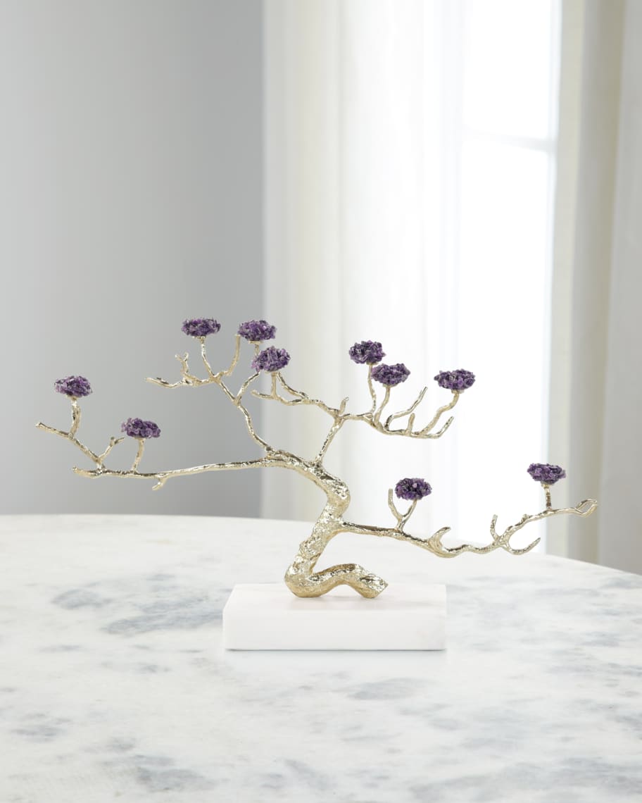 John-Richard Collection Crystal Canopy Sculpture on Marble Base ...