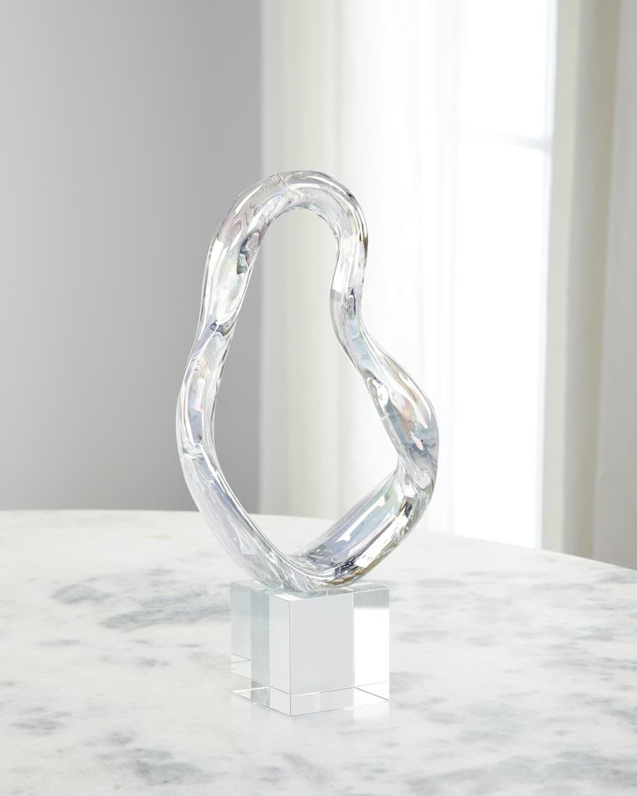 John-Richard Collection Prismatic Loop on Crystal Base Sculpture ...