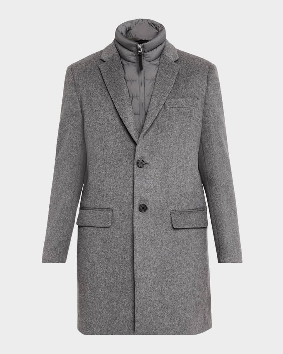 Mackage Men's Wool Topcoat with Removable Down Bib | Neiman Marcus