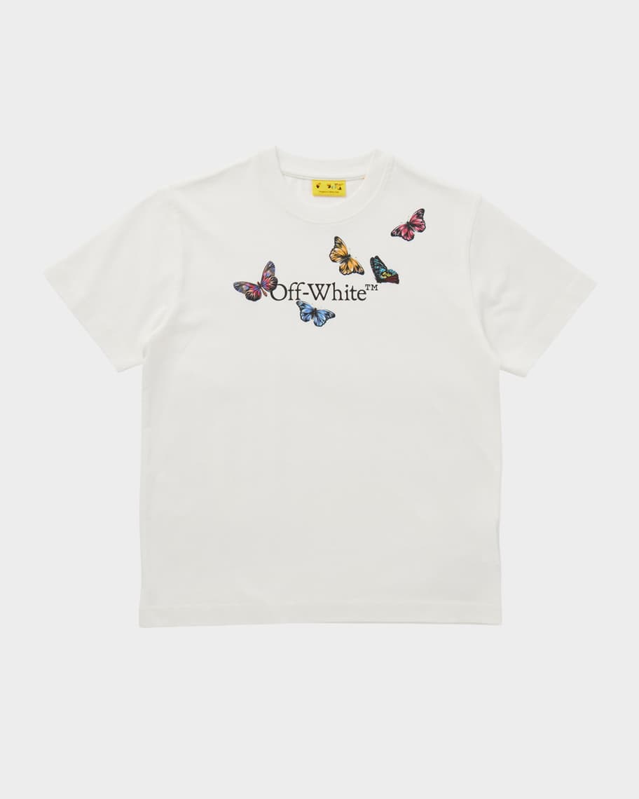 Off-White Girl's Bookish Butterfly Tee, Size 14 | Neiman Marcus