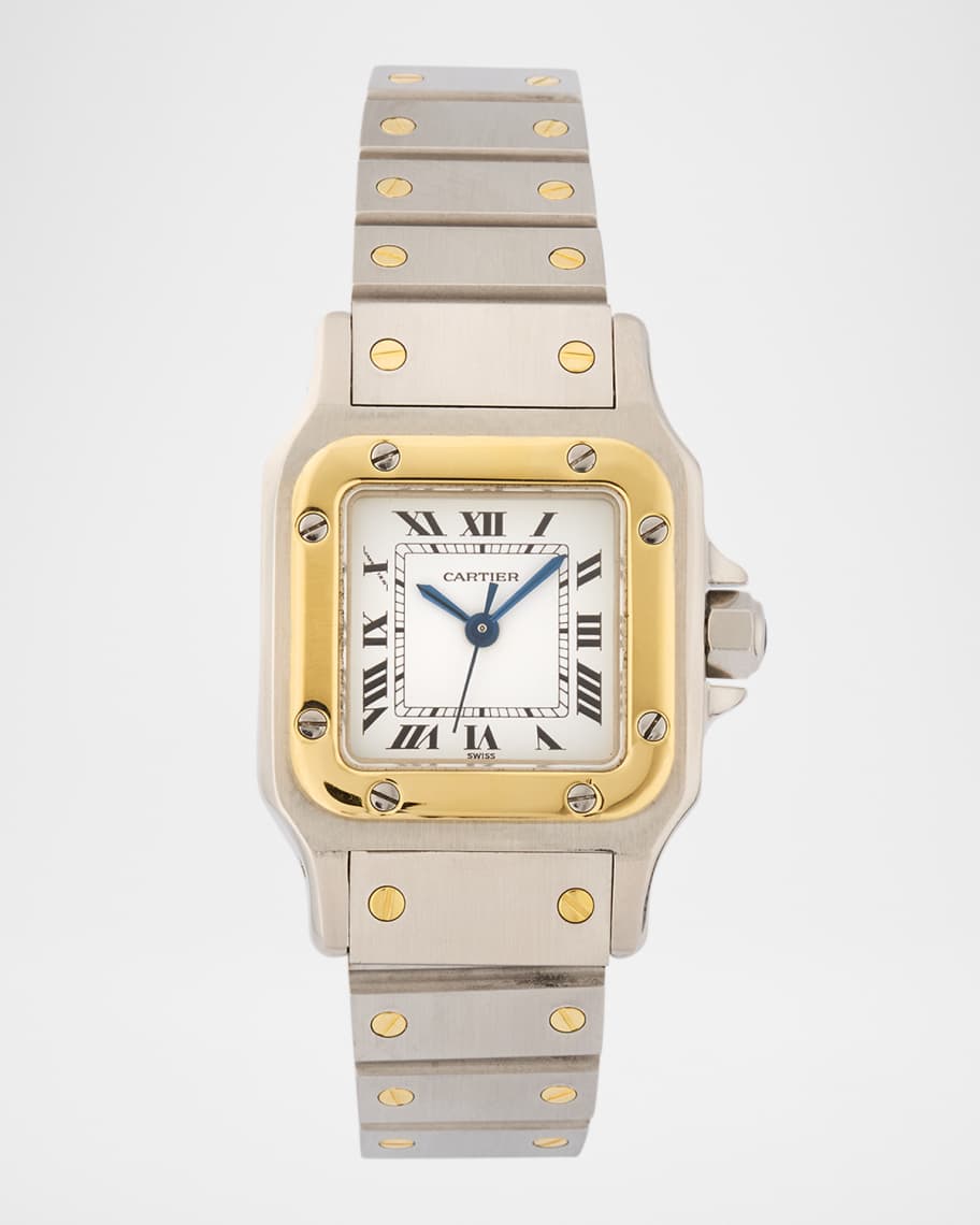 Vintage Watches Cartier Santos Carrée 18K Yellow Gold and Stainless ...