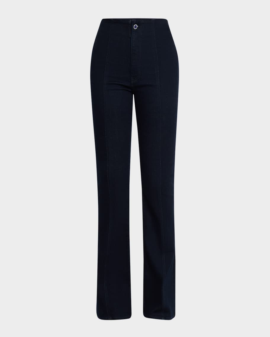 Veronica Beard Beverly High-Rise Skinny Flare Jeans | Neiman Marcus