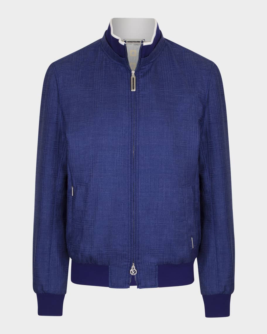Stefano Ricci Men's Cashmere, Silk and Linen Full-Zip Jacket | Neiman ...