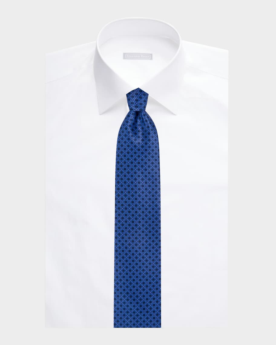 Stefano Ricci Men's Micro-Medallion Silk Tie | Neiman Marcus