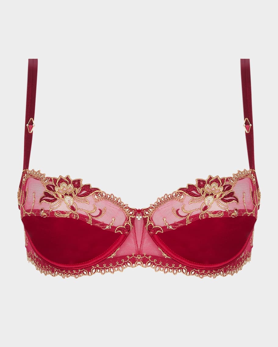 Lise Charmel Embroidered Lace Demi Bra | Neiman Marcus
