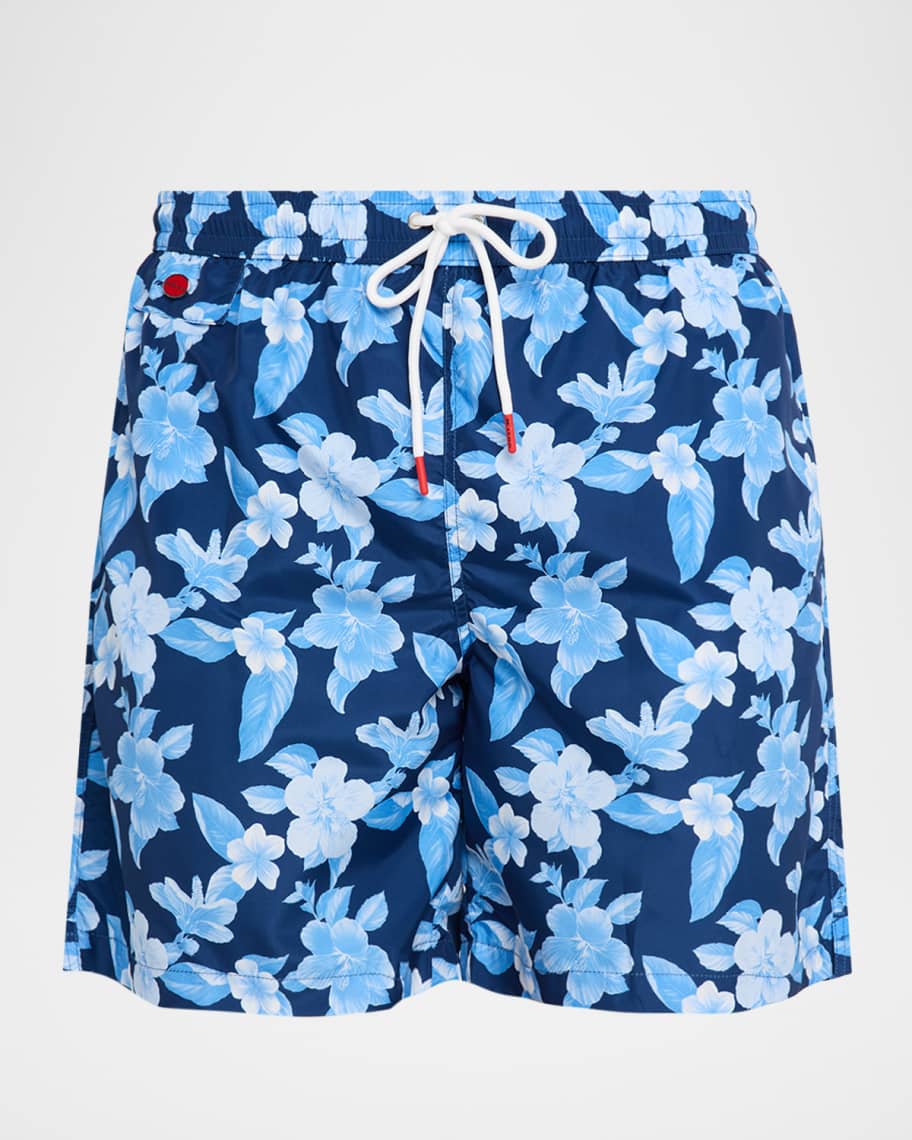 Kiton Men's Spaced Floral Swim Trunks | Neiman Marcus