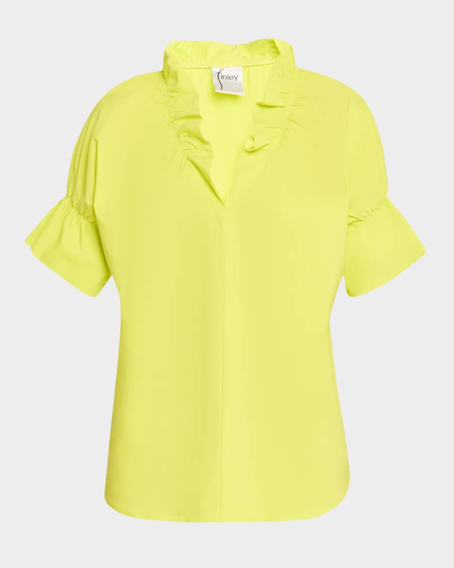 Finley Crosby Ruffle Stretch Top | Neiman Marcus