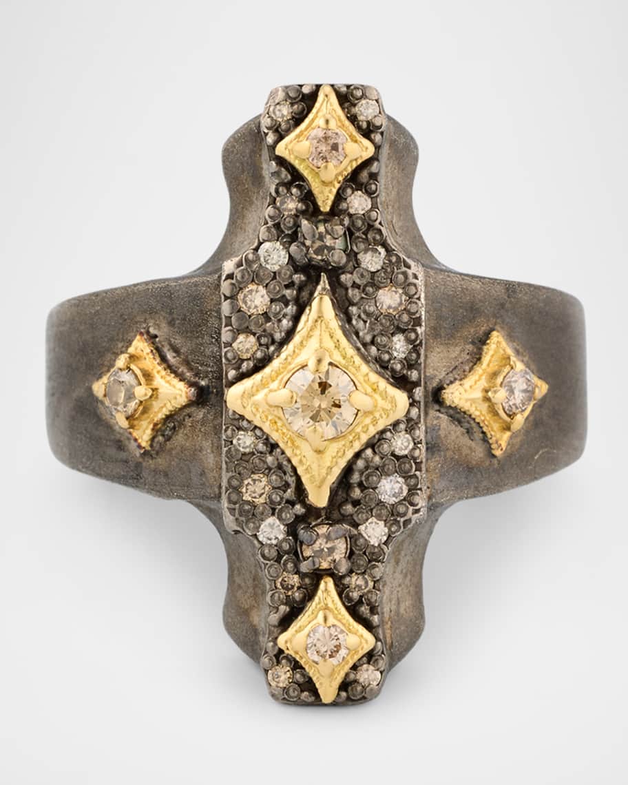 Armenta 18K Yellow Gold and Antiqued Silver Diamond Crivelli Statement ...