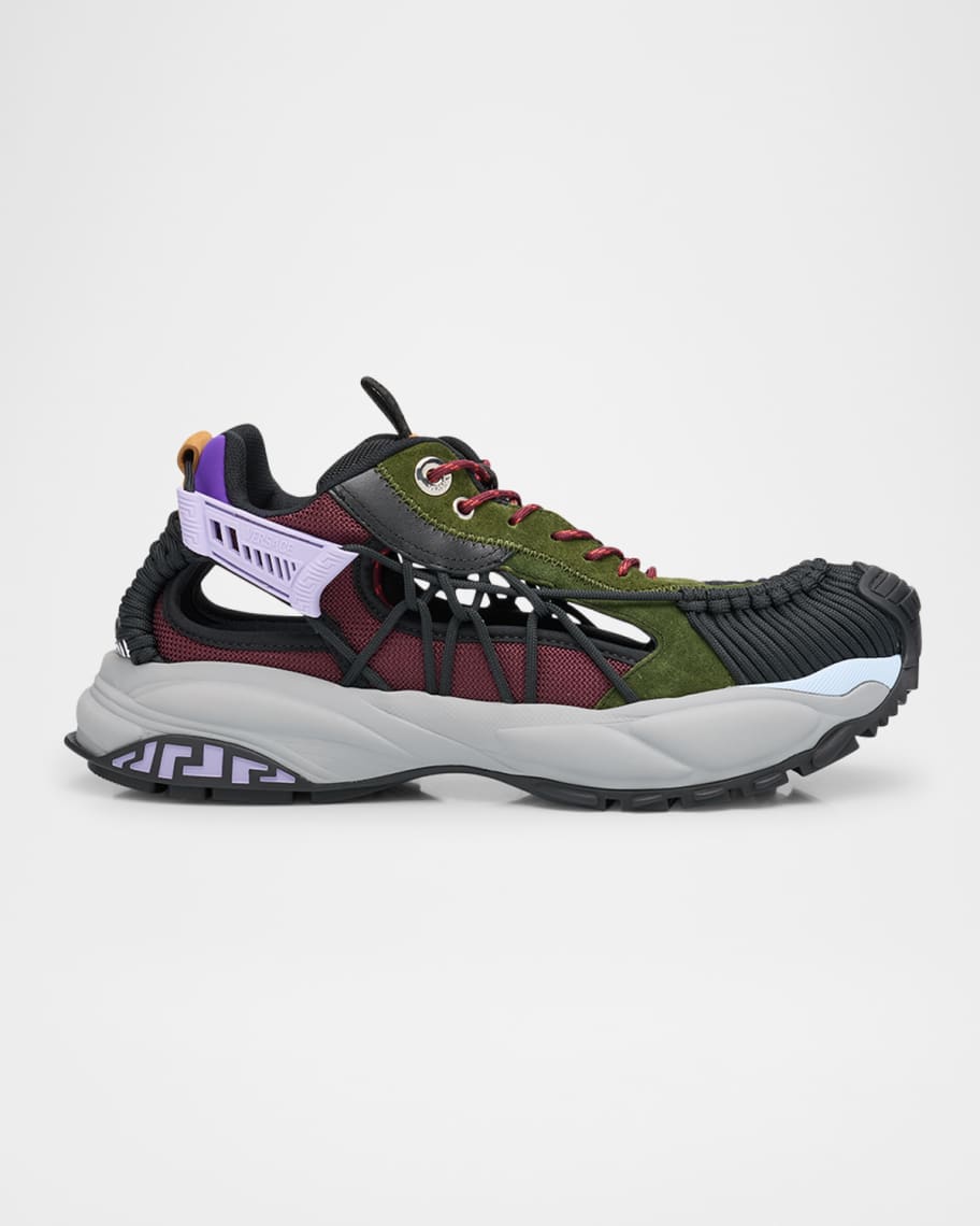 Versace Men's Mercury V1 Knotted Cutout Sneakers | Neiman Marcus