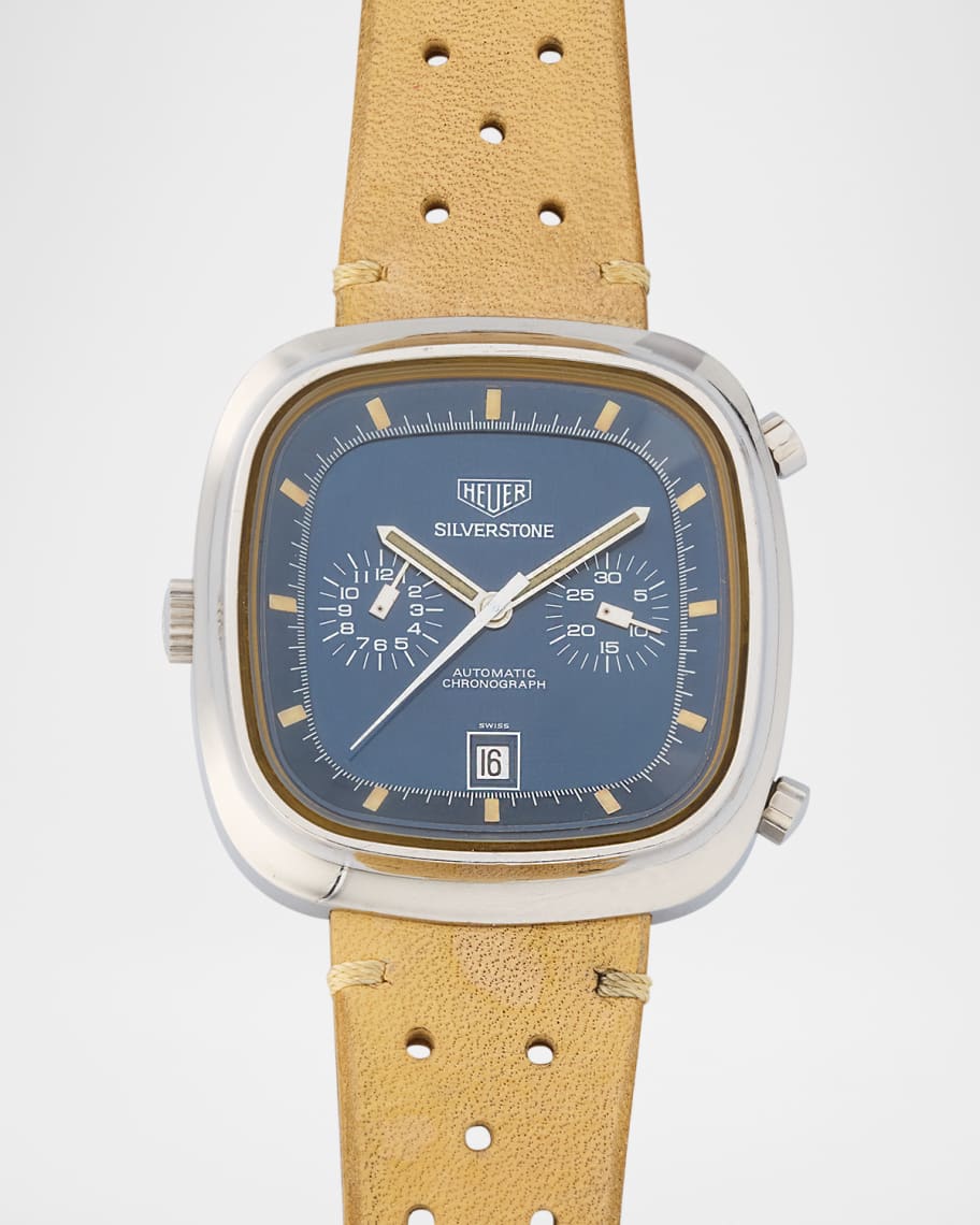 Vintage Watches Heuer Stainless Steel Silverstone 42mm Vintage 1970s ...