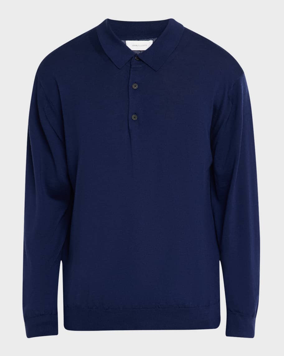 John Elliott Men's Wool-Cashmere Polo Shirt | Neiman Marcus