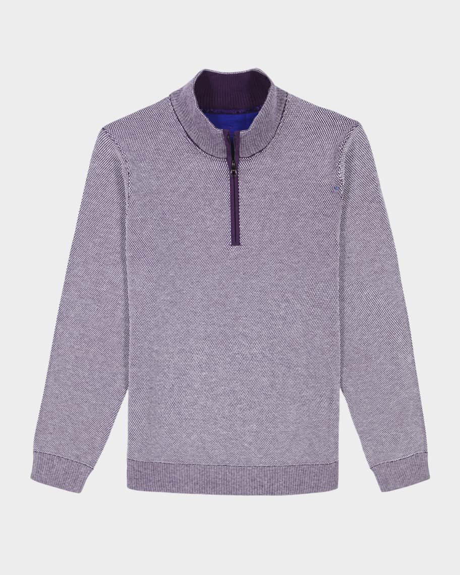 Robert Graham Men's Shane Quarter-Zip Sweater | Neiman Marcus