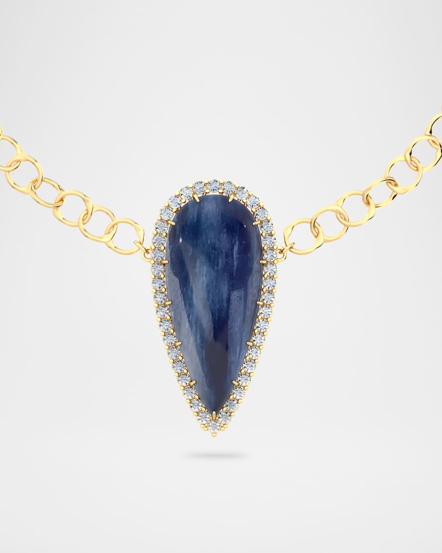 Jamie Turner Sparrow Kyanite Pendant with Diamonds | Neiman Marcus