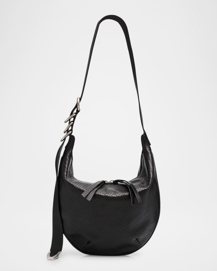 Rag & Bone Spire Mini Snake-Embossed Leather Hobo Bag | Neiman Marcus